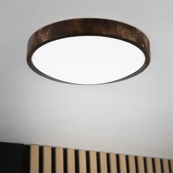 Brilagi - LED Stropní svítidlo CARVALHO SLIM SMOKEY LED/36W/230V dub pr. 37,5 cm