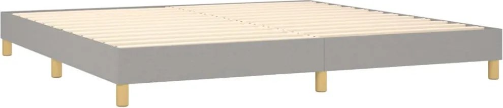 Box spring postel s matrací světle šedá 200 x 200 cm textil 3140881