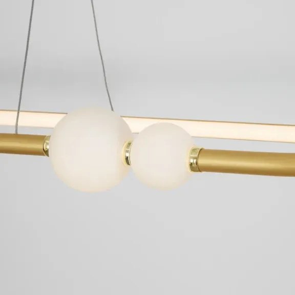 LED lustr Celia 100 zlaté s dálkovým ovládáním