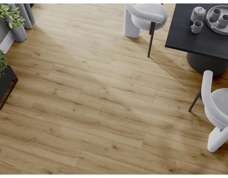 Mexen Buffalo, vinylová podlaha 1227 x 187 mm LVT Dryback 2,5 mm, PVC podklad, 4stranná V-drážka, dub, F1307-1227-187-255-4V1-01