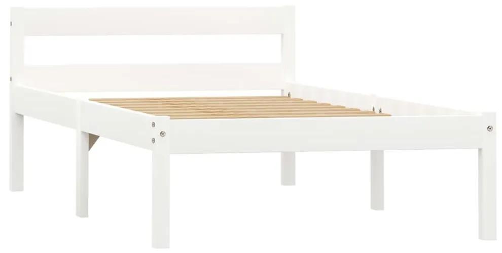 Petromila Rám postele bílý masivní borové dřevo 100 x 200 cm