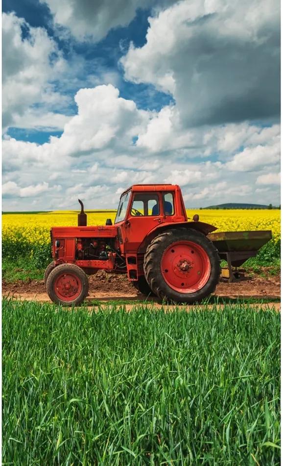 Tiptrade Dětský ručník Červený Traktor, 30 x 50 cm