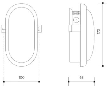 Svítidlo LEDMED OVAL LED 5W IP54 neutrální bílá 4000K LM31300004