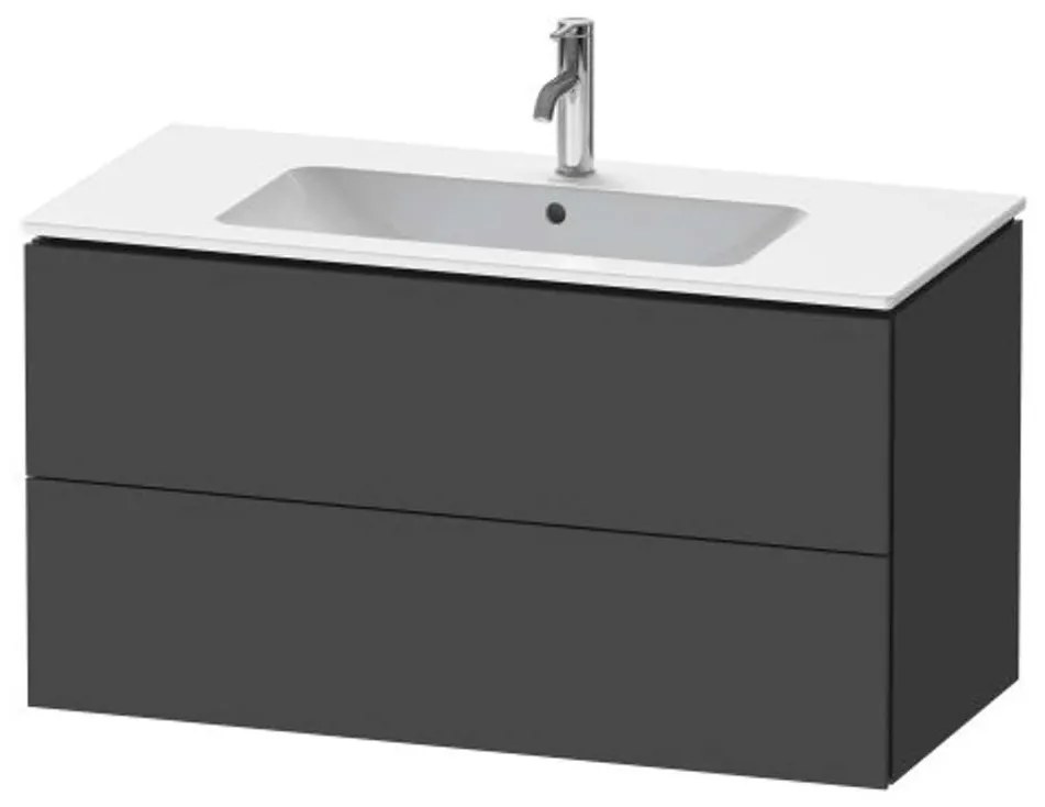 Duravit L-Cube - Umyvadlová skříňka 55x102x48 cm, 2 zásuvky, grafit mat LC624204949