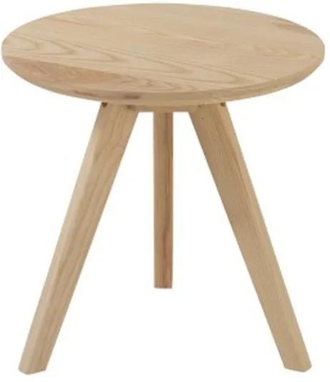 Přírodní dřevěný odkládací stolek Scandinavian - Ø 43*45cm