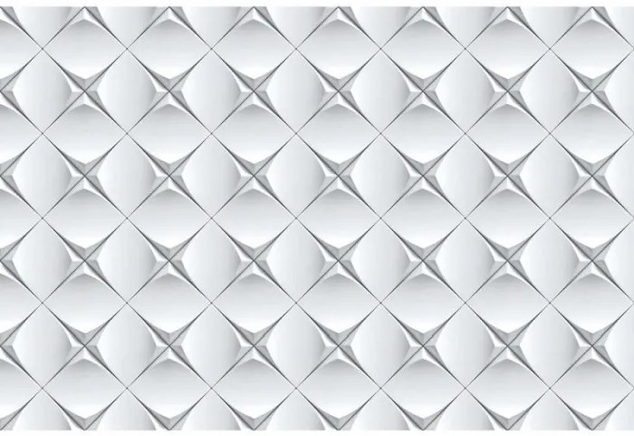DIMEX | Samolepicí vliesová fototapeta na zeď 3D umělecká zeď MA-5-0297 | 375 x 250 cm | bílá, šedá