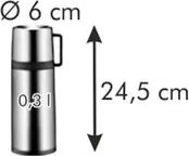 TESCOMA Termoska s hrníčkem CONSTANT 0,3 l, nerez