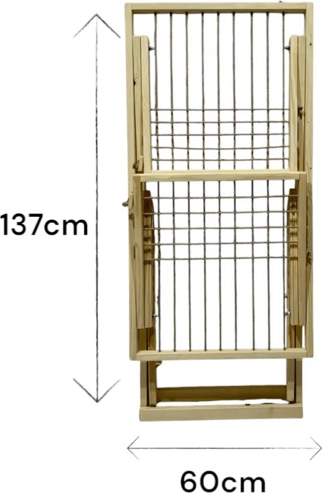 Dřevěný skládací sušák na prádlo – volně stojící, velký, světlý