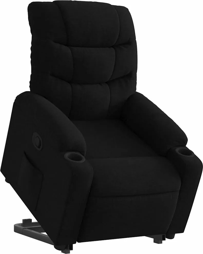 Zvedací polohovací křeslo černé textil 3206647