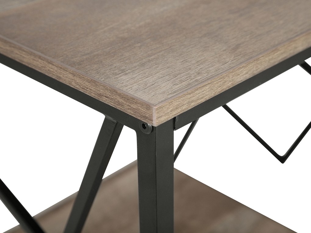 Odkládací stolek v barvě tmavého dřeva FORRES Beliani
