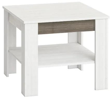 BERNIS 13 konferenční stolek, borovice bílá/borovice bílá/šedá