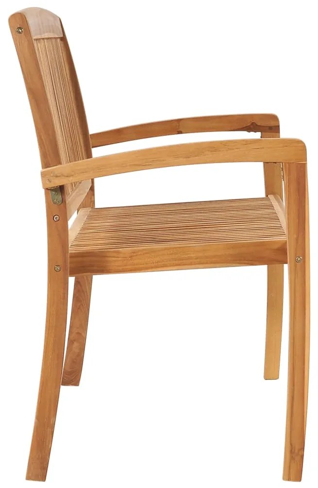 Stohovatelná zahradní lavice s poduškou 128,5 cm masivní teak,  3063298