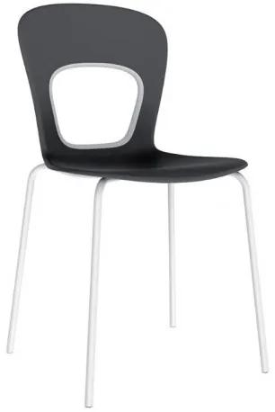 Gaber Plastová židle BLOG Barva kostry chromová kostra Barva plastu Gaber blog _ bílá - černá
