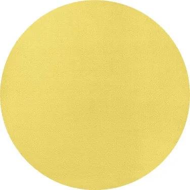 Hans Home | Kusový koberec Fancy 103002 Gelb - žlutý kruh - 133x133 (průměr) kruh