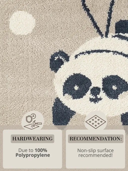 Koberec Hanse Home ADVENTURES DREAMY PANDA béžový / krémový