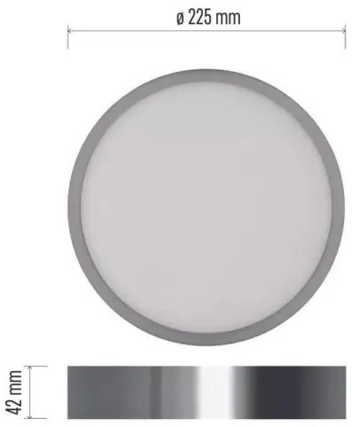 LED Stropní svítidlo LED/21W/230V 3000/3500/4000K pr. 22,5 cm chrom