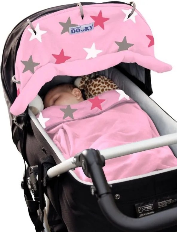 Dooky deka Blanket Baby Pink / Pink Stars