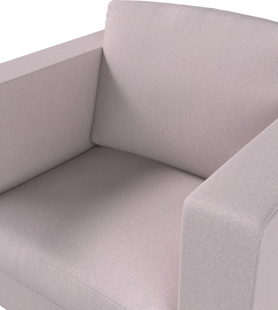 Potah na křesko IKEA Karlanda, krátký barva růžová látka pletený vzor