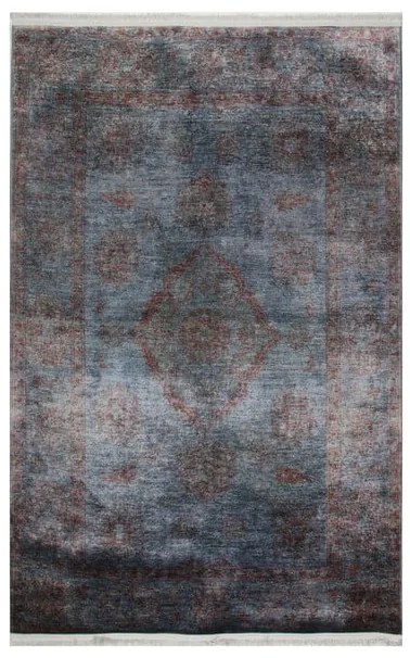 Modrošedý běhoun Eco Rugs Diane, 75 x 300 cm