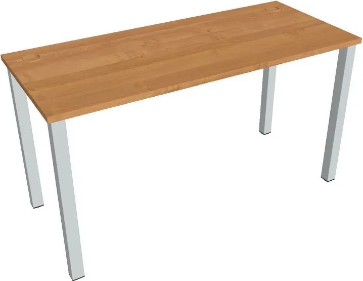 Kancelářský pracovní stůl Hobis UE 1400, deskaakát, bílá RAL 9016