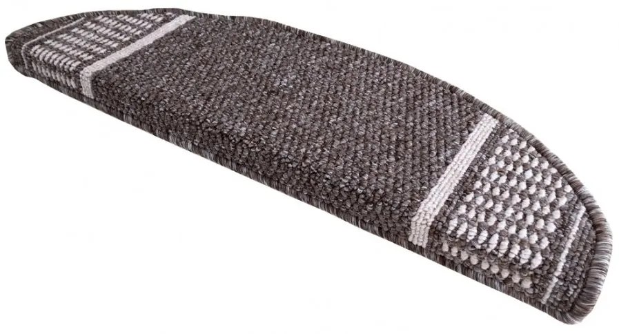 Vopi Nášlapy na schody Promenade hnědý půlkruh, samolepící - 24x65 půlkruh (rozměr včetně ohybu)