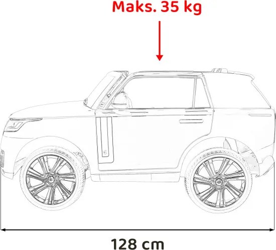 Elektrické autíčko Range Rover SUV Lift červené