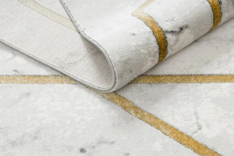 Dywany Łuszczów, Kusový koberec Emerald diamant 1019 cream and gold, 200x290, bílá, kancelář