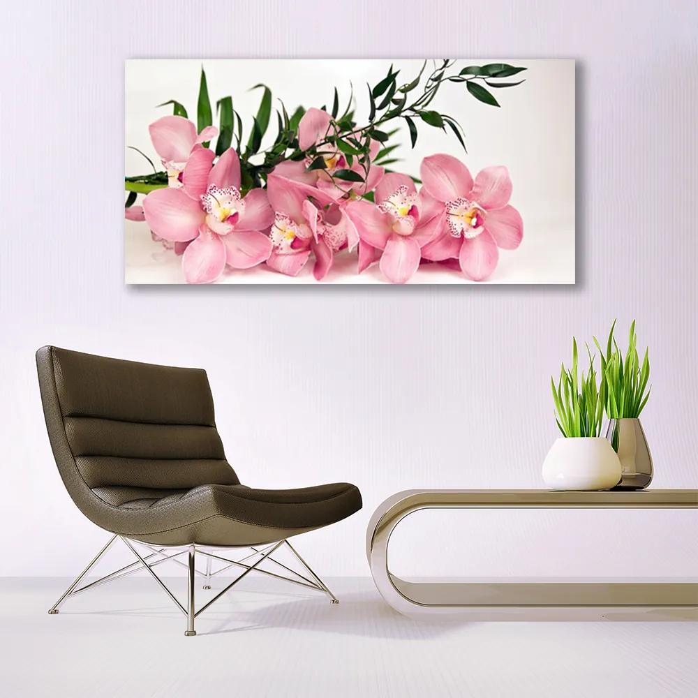 akrylový obraz Orchidej Květiny Lázně 120x60 cm