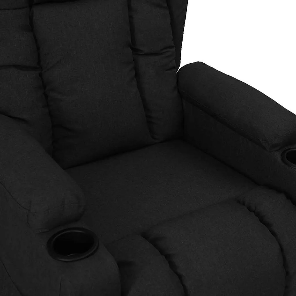 Polohovací křeslo černé textil 339050