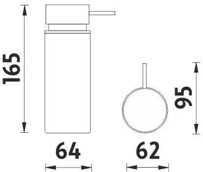 Nimco Dávkovač tekutého mýdla, pumpička plast PO 18031K-26