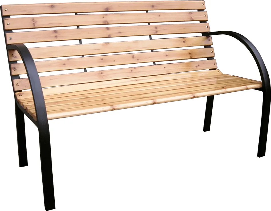 Zahradní lavička LACEA dřevo / kov Tempo Kondela
