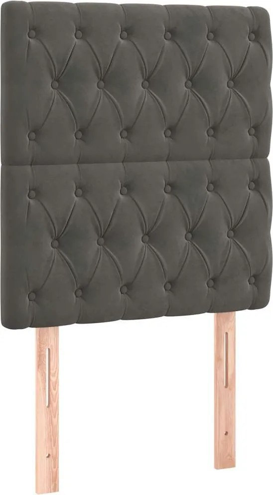 Box spring postel s matrací tmavě šedá 80 x 200 cm samet 3129358