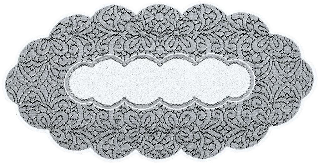 Žakárový ubrus - běhoun ANDREAS 60x120 cm šedá/bílá MyBestHome