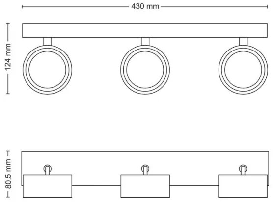Philips - LED Bodové svítidlo BRACIA 3xLED/5,5W/230V bílá