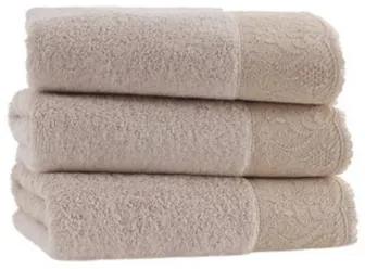 Soft Cotton Luxusní ručník HAZEL 50x100 cm Béžová, 580 gr / m², Česaná prémiová bavlna 100%