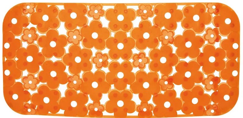 SAPHO MARGHERITA podložka do vany 34,5x72cm s protiskluzem, PVC, oranžová ( 973572P4 )