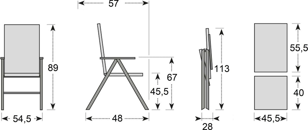 Doppler TAMAN RUSSET FSC® - zahradní skládací teakové křeslo - Rozbalené zboží (N366,N514)