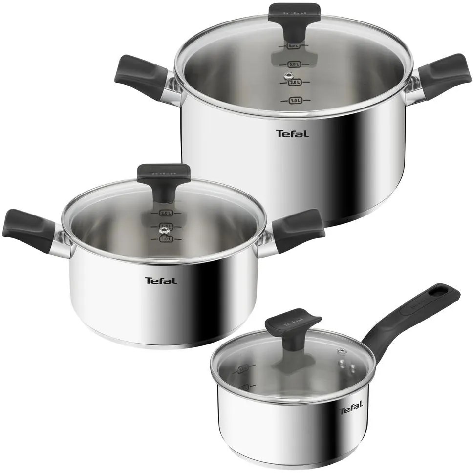 Tefal Sada nádobí Tefal Delicious B925S655, 6 ks nerez
