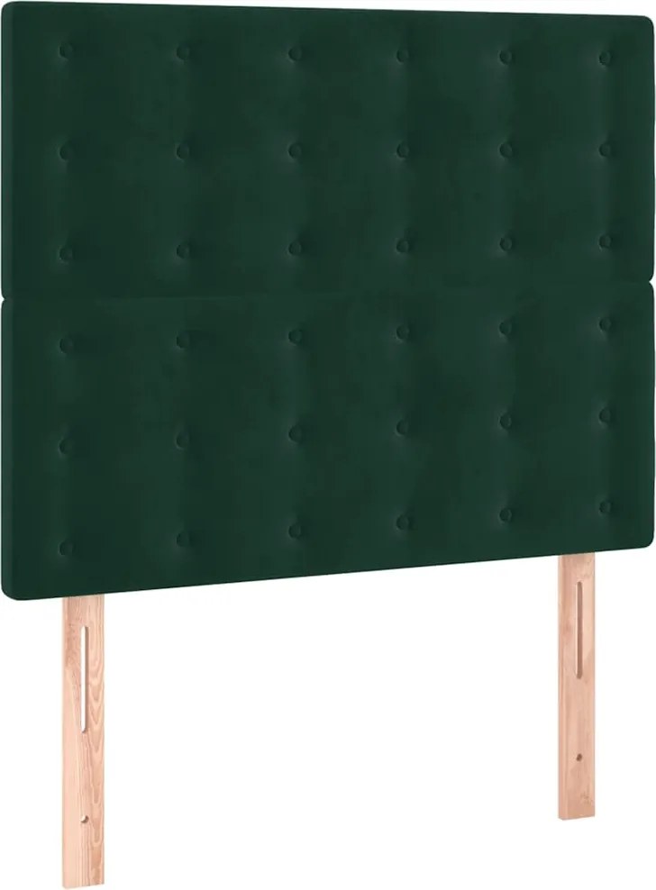 Box spring postel s matrací tmavě zelená 120 x 200 cm samet 3138076