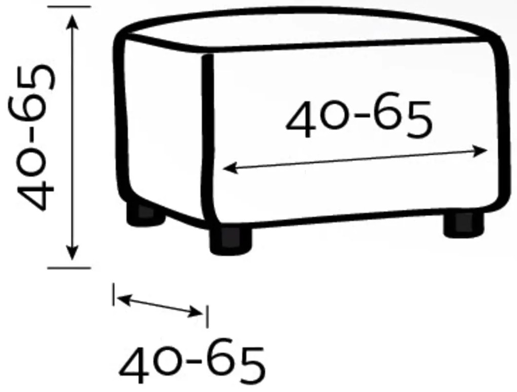 Forbyt Potah multielastický na taburet, dezén MARTIN, béžový