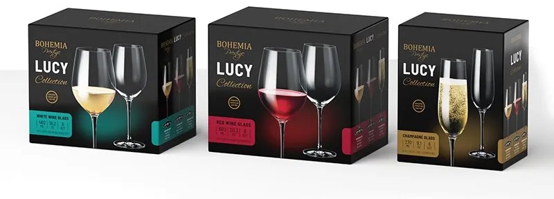 BOHEMIA PRESTIGE LUCY SKLENICE NA BÍLÉ VÍNO 480ML SADA 6KS