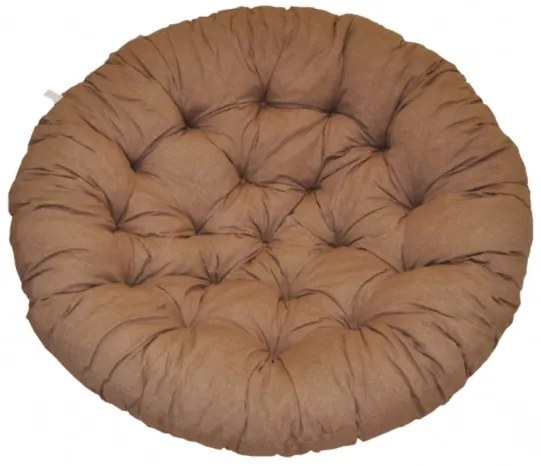 Ratanový papasan průměr 115 cm - polstr hnědý melír