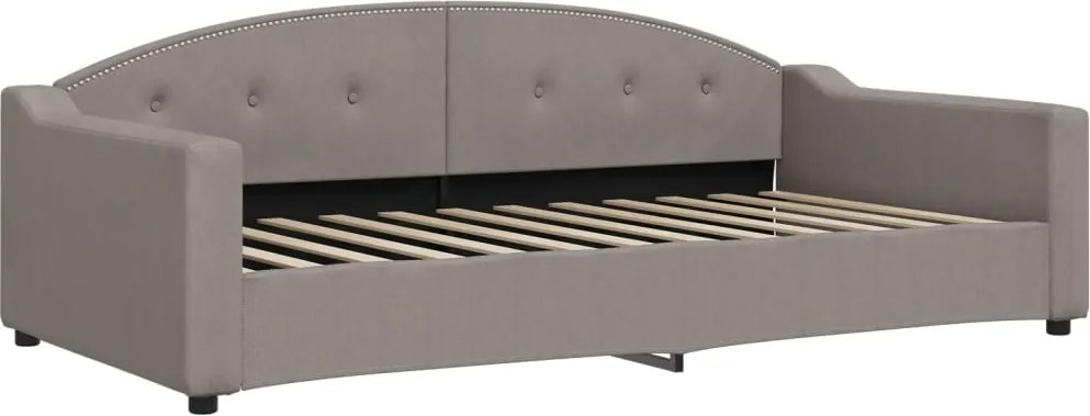 Válenda s přistýlkou a matracemi taupe 100 x 200 cm textil 3197556