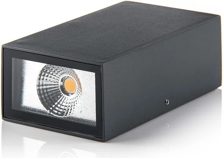 LED2 5100434D LED2 Nástěnné venkovní svítidlo BLOCK, A DALI/PUSH DIM 6W 3000K antracit - LED2 Lighting