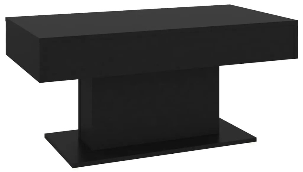 Konferenční stolek černý 96 x 50 x 45 cm dřevotříska - Default Title
