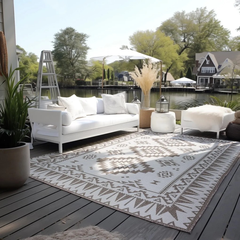 ELLE Decoration, Kusový koberec Gemini 106021 Linen z kolekce Elle – na ven i na doma, 200x290, béžová, chodba / předsíň