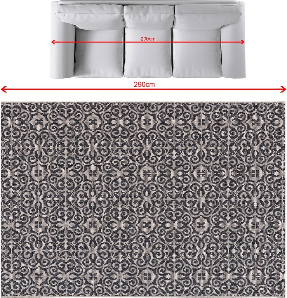 Koberec Modern Ethno sand/antracite 200x290 cm