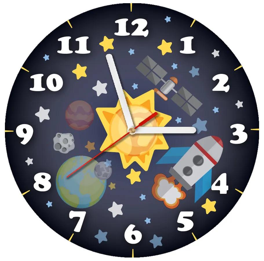 Gario Dětské hodiny Vesmír Rozměry: 30 x 30 cm