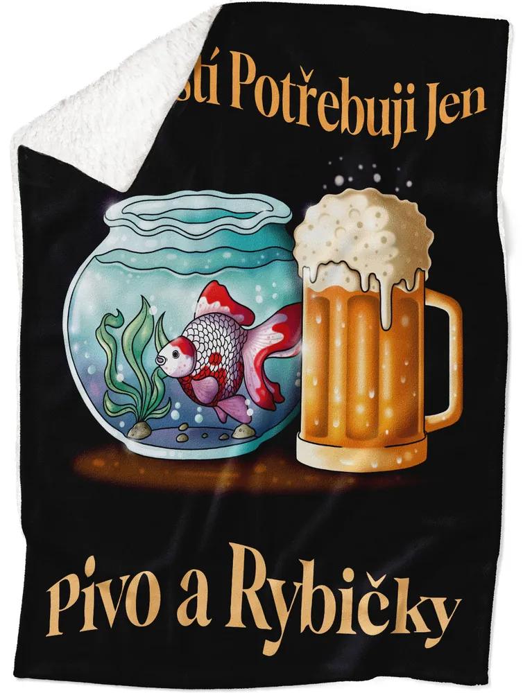 Deka Štěstí = Pivo + rybičky (Podšití beránkem: ANO)