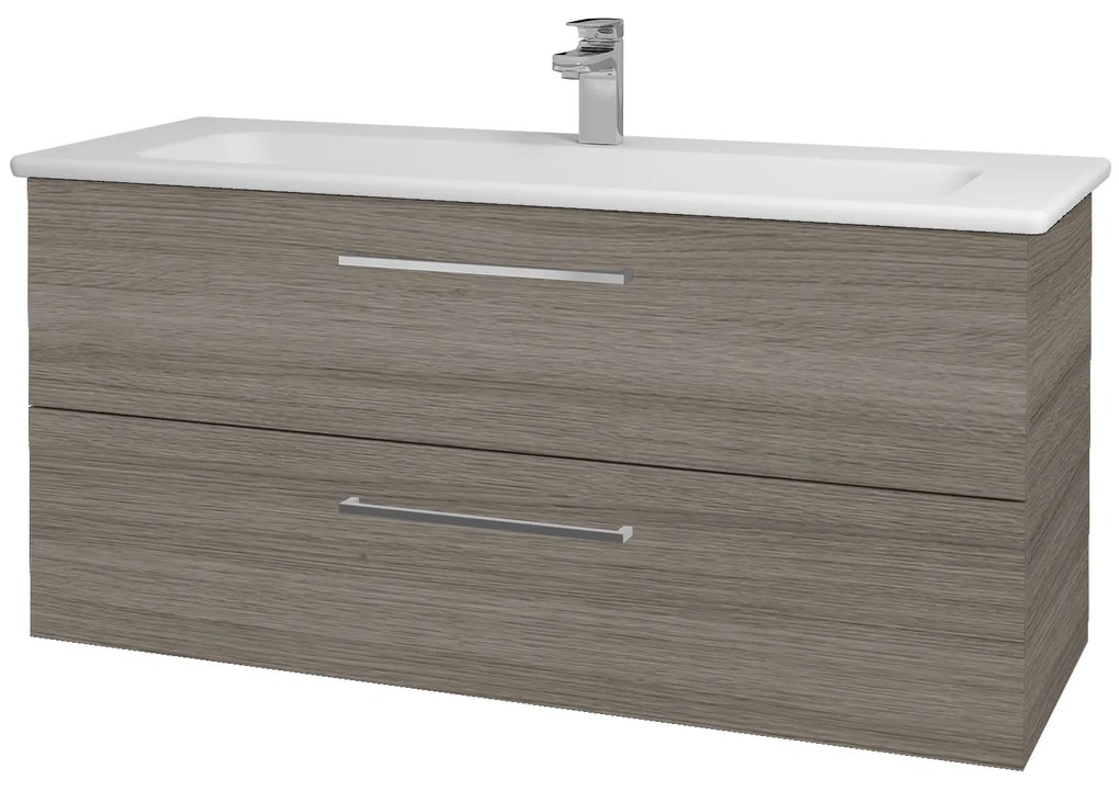 Dřevojas Koupelnová skříň GIO SZZ2 120 Varianta: N01 Bílá lesk / Úchytka T01 / N06 Lava